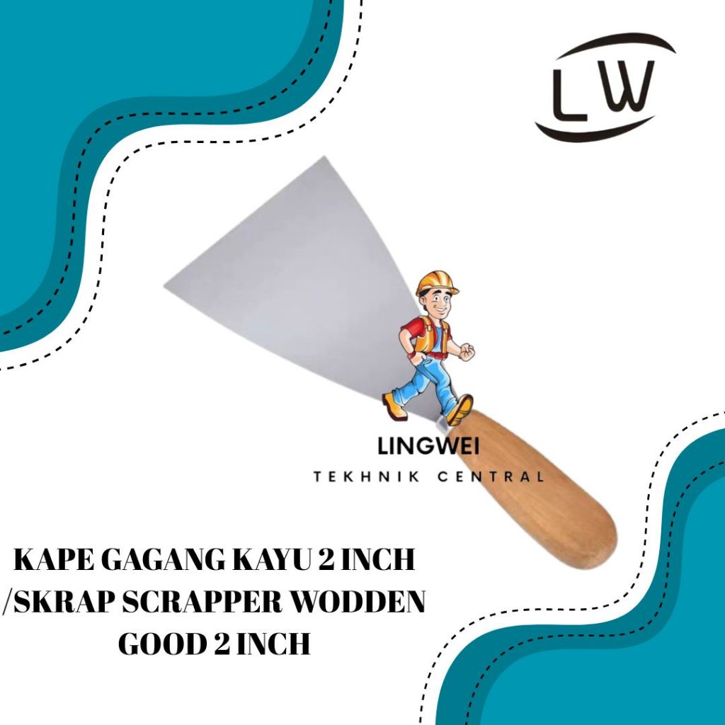 Jual KAPE GAGANG KAYU 2 INCH /SKRAP SCRAPPER WODDEN GOOD 2 INCH ...