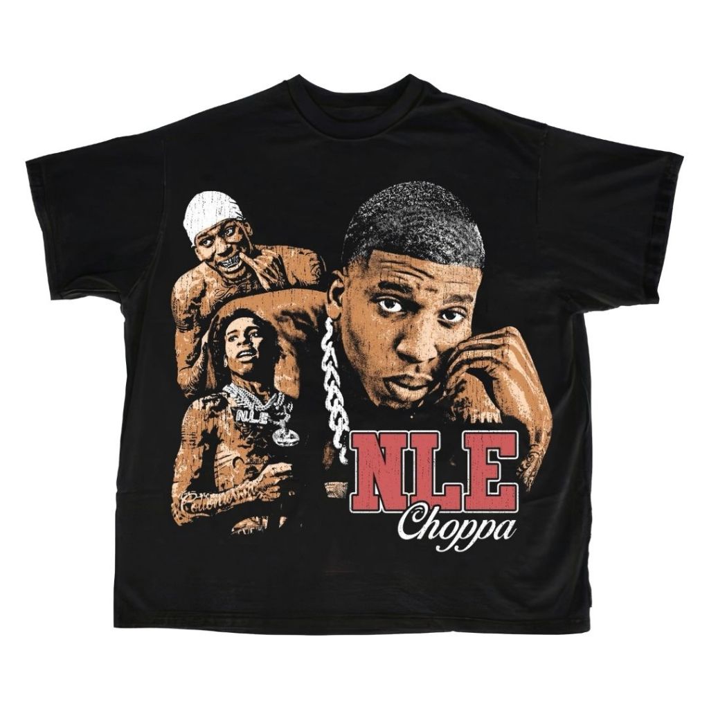 Jual Mad Be Happy "NLE Choppa" Oversized T-Shirt | Black | Kaos ...