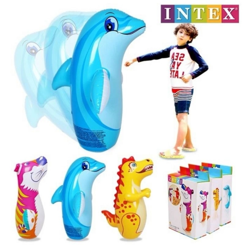 Jual Intex tinju karakter dolphin / mainan tinju anak / balon tinju ...
