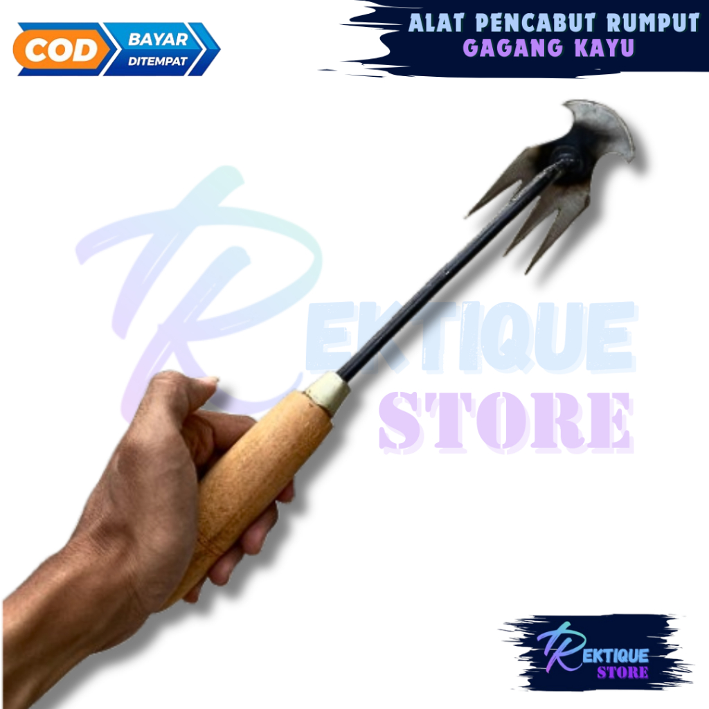 Jual Alat Pencabut Rumput Liar Bahan Full Besi dan Gagang Kayu | Shopee ...