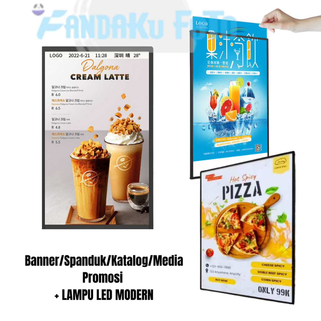 Jual Wall Menu Frame Akrilik / Bingkai Poster Dinding / Display Menu ...