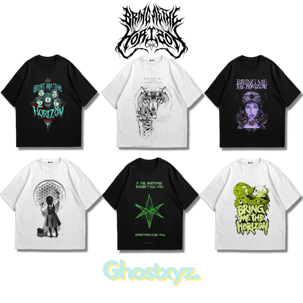 Jual Ghostxyz T-Shirt Bring Me The Horizon BMTH Black White Oversize ...