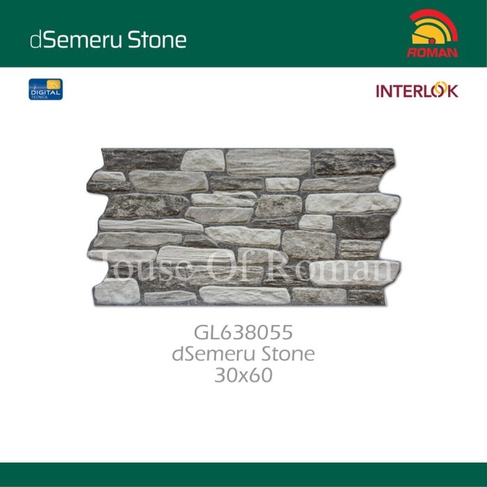 Jual ROMAN KERAMIK Interlok dSemeru Stone 30x60 GL638055 ROMAN KERAMIK ...