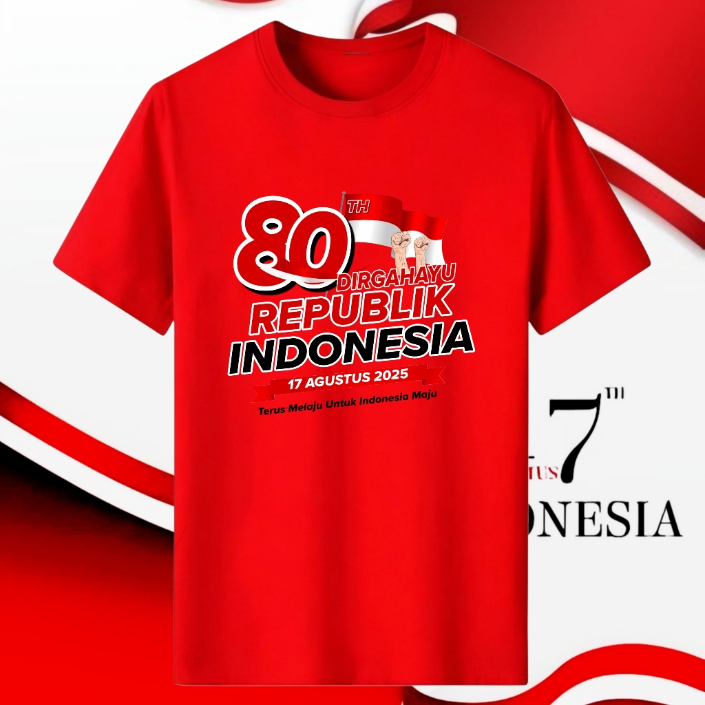 Jual (10 MOTIF) TSHIRT KAOS 17 AGUSTUS 2025 PRIA WANITA DEWASA / BAJU KAOS 17 AGUSTUS 2025 ...
