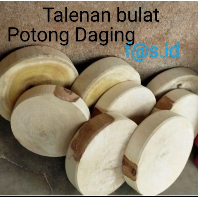 Jual Talenan Kayu Bulat Diameter 26cm / Talenan Daging / Talenan Kayu ...