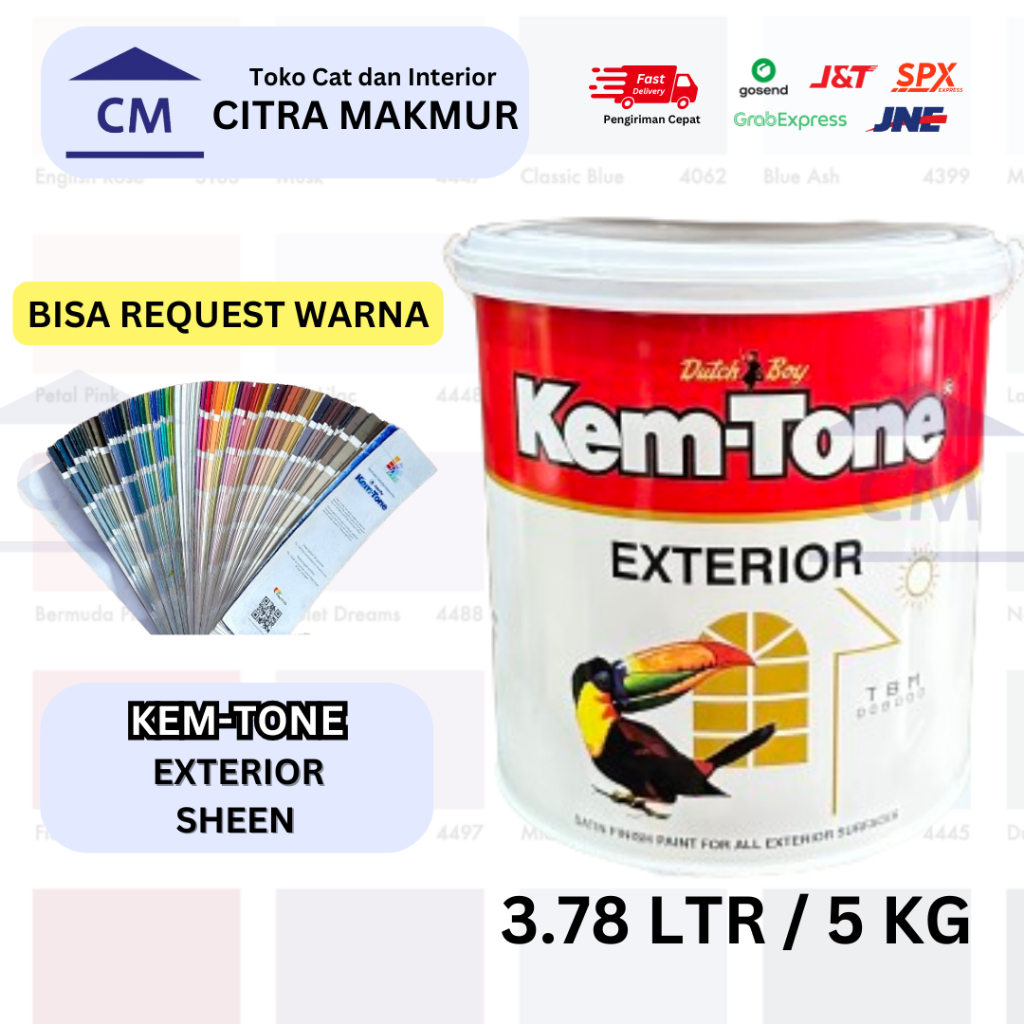 Jual KEMTONE EXTERIOR - 5 Kg ( Ready Semua Warna ) (Kem-Tone Exterior ...