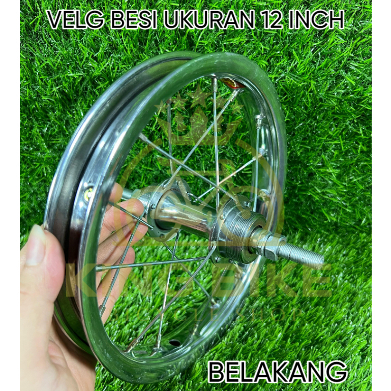 Jual VELG/RIM BESI SEPEDA ANAK-ANAK UKURAN 12 INCH DEPAN/BELAKANG ...