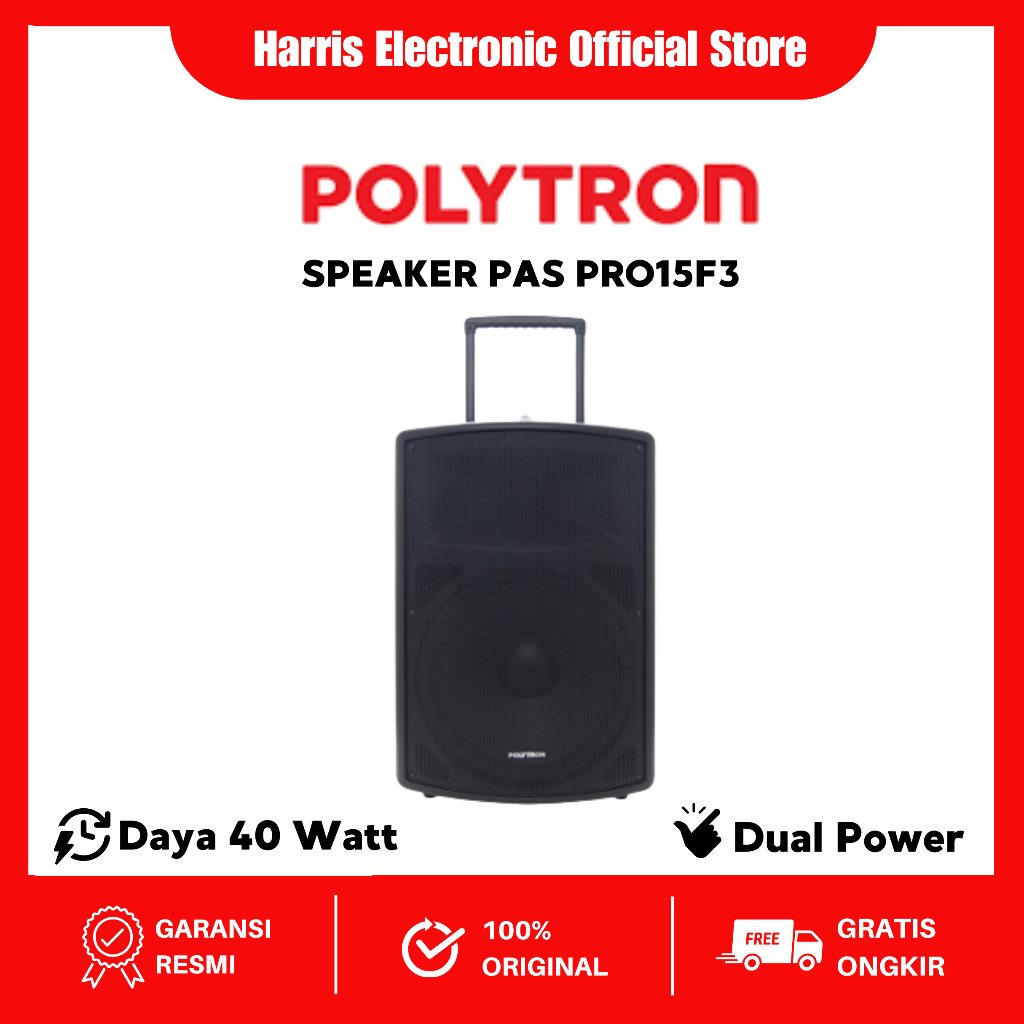 Jual POLYTRON PASPRO 15F3 SPEAKER AKTIF PASPRO15F3 / PAS PRO 15F3 ...