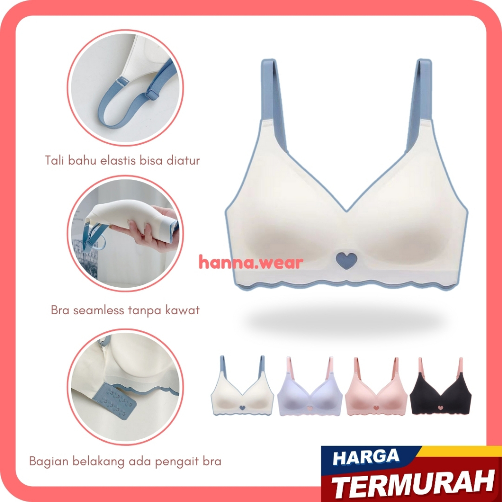 Jual Bra Seamless Tanpa Kawat 3874 Push Up Bra Wanita BH Wanita Beha ...