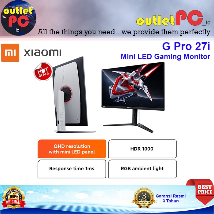 Jual Xiaomi Mini LED Gaming Monitor G Pro 27i Mini LED 1152 Zona ...
