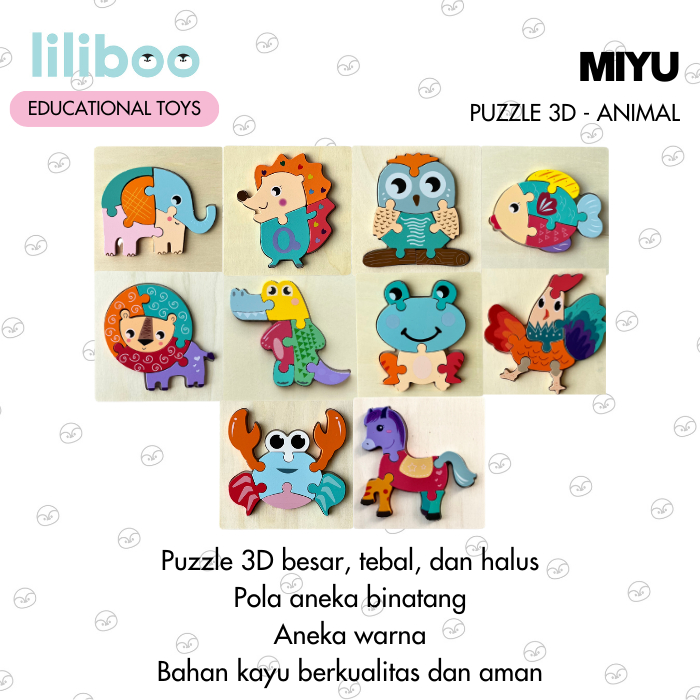 Jual [CLEARANCE] LILIBOO MIYU Mainan Edukasi Anak Montessori Puzzle ...