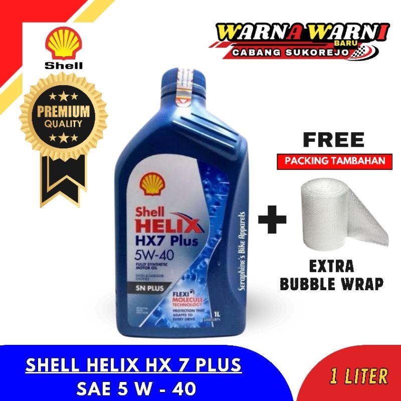 Jual Oli Shell Helix HX7 PLUS 5W-40 1Liter ORIGINAL 100% | Shopee Indonesia