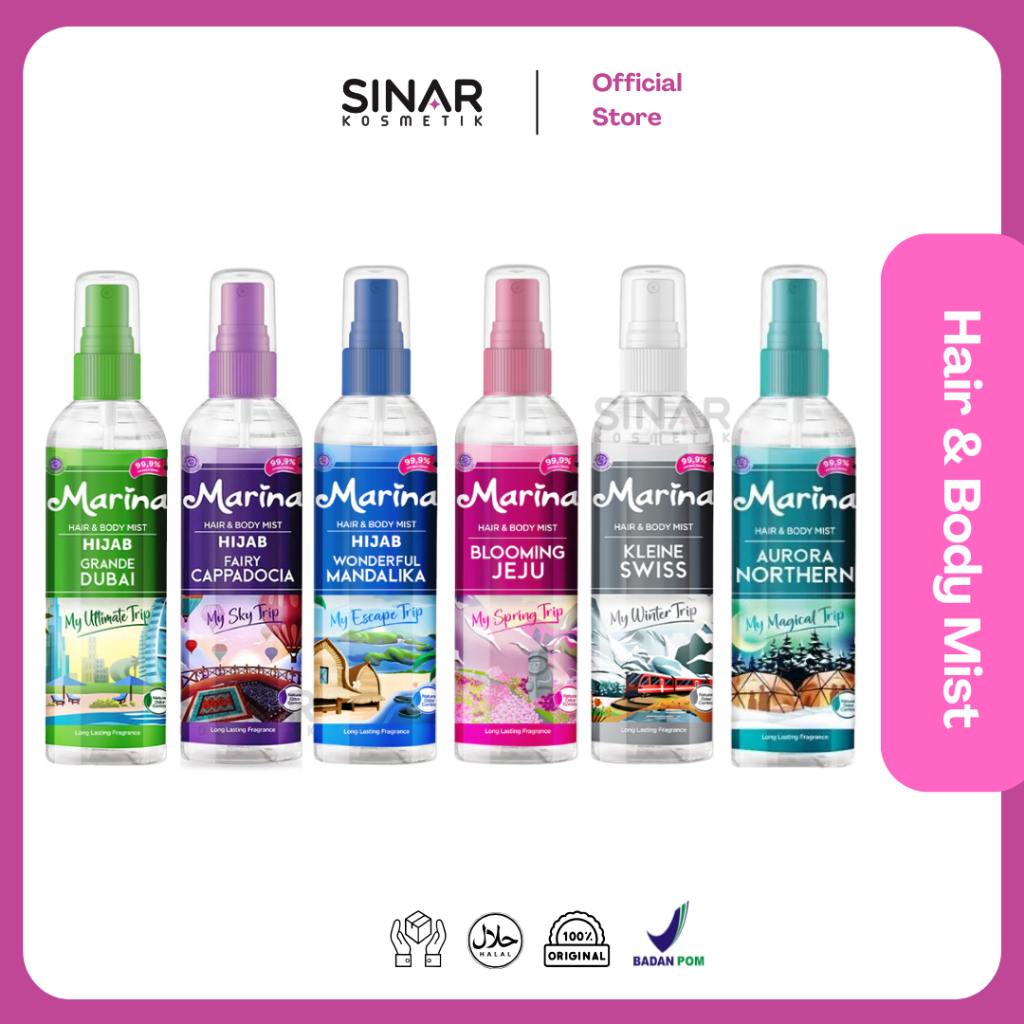 Jual Marina Hair & Body Mist Hijab - Cologne 100 ml | Shopee Indonesia