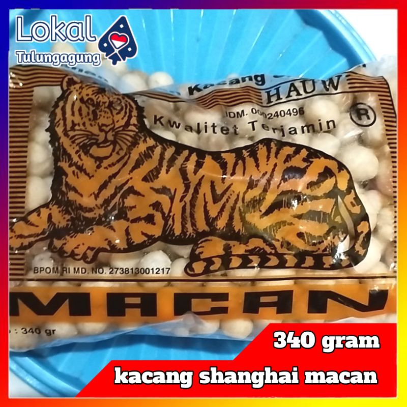 Jual Kacang Atom Shanghai Suling Mas Cap MACAN 340 gram | Shopee Indonesia