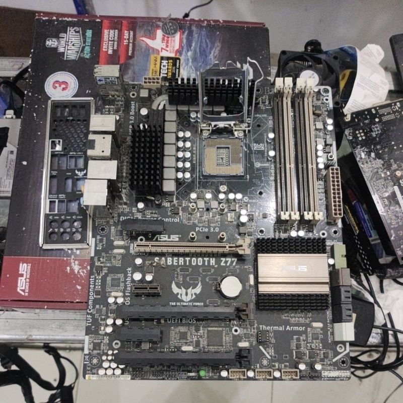 Jual mainboard Asus sabertooth z77 ddr3 socket 1155 | Shopee Indonesia