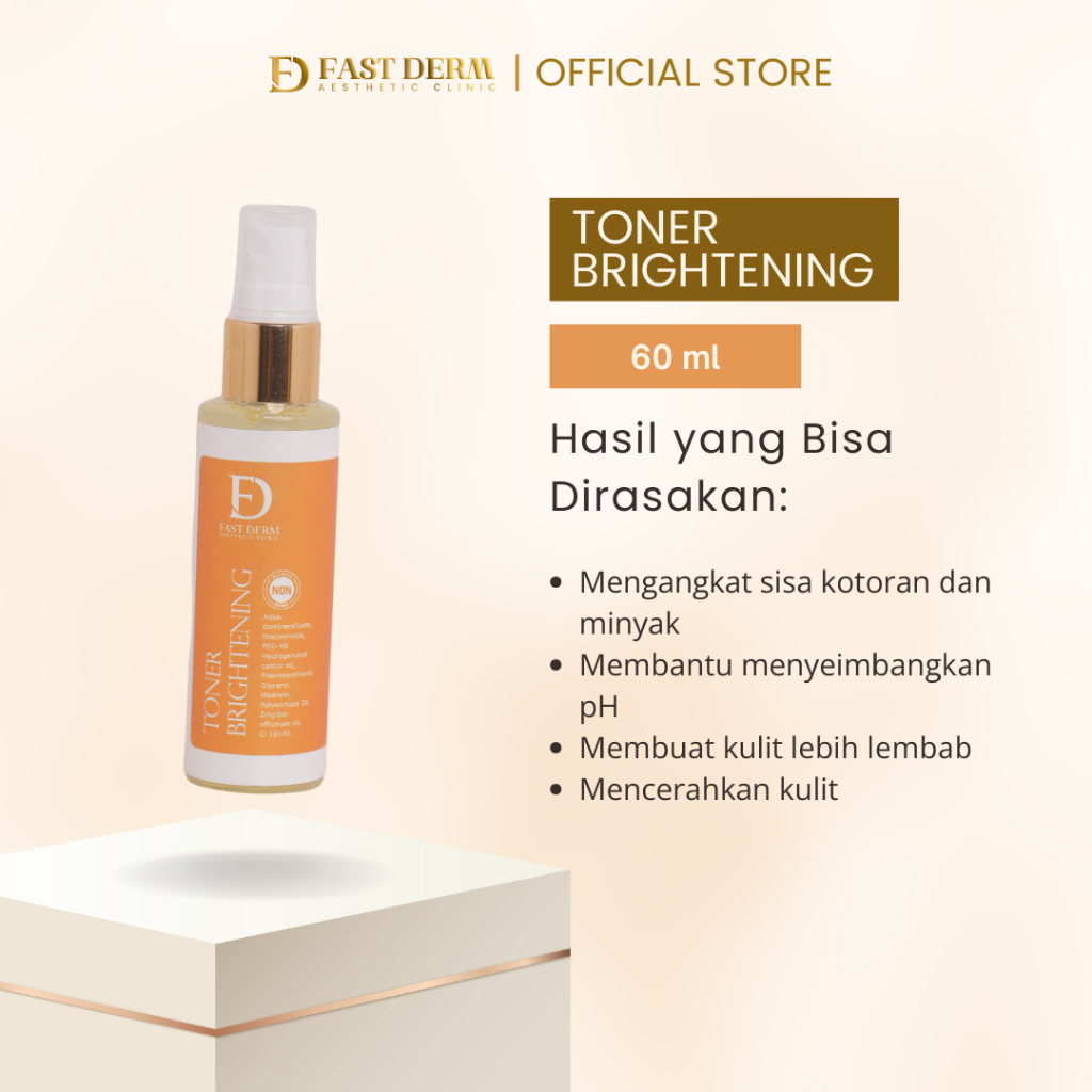 Jual FAST DERM Aesthetic Clinic - TONER BRIGHTENING (60 ml) | Shopee ...