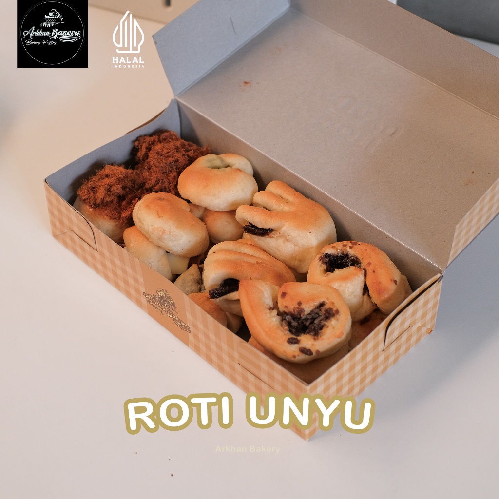 Jual Roti Unyu Mix Varian Rasa Roti Unyil 14 pcs Arkhan Bakery | Shopee ...