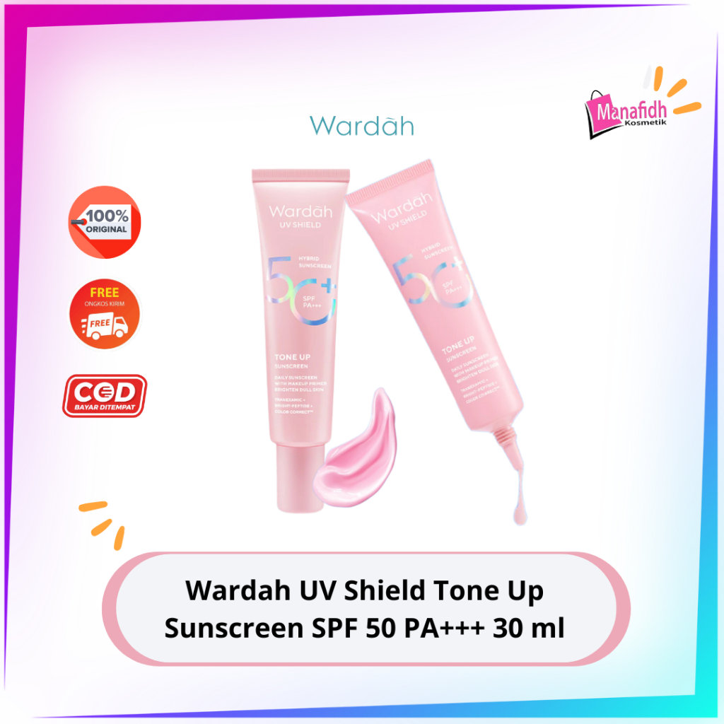 Jual Wardah UV Shield Tinted Tone Up Sunscreen SPF 50+ PA+++ 30 ml ...