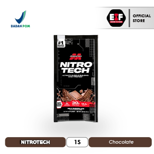 Jual [TESTER] Muscletech Nitrotech 1 Sachet Whey Protein Blend ...