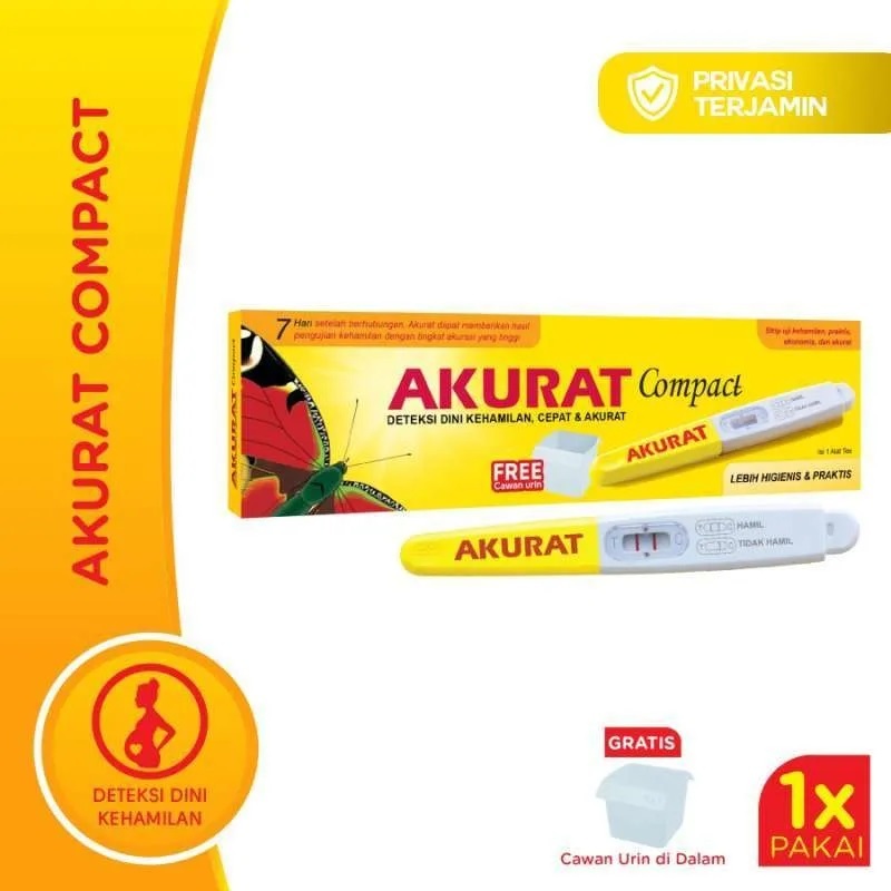 Jual AKURAT COMPACT - TESTPACK / Alat Uji Kehamilan Pribadi isi 1pcs ...