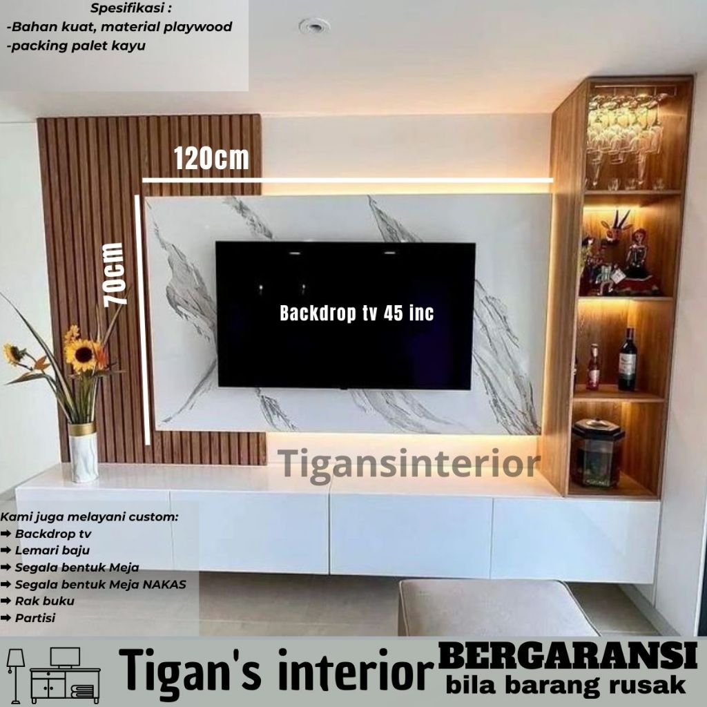 Jual Backdrop Tv Digital dari 36 inc/38 inc/39 inc/40 inc/41 inc/42 inc ...