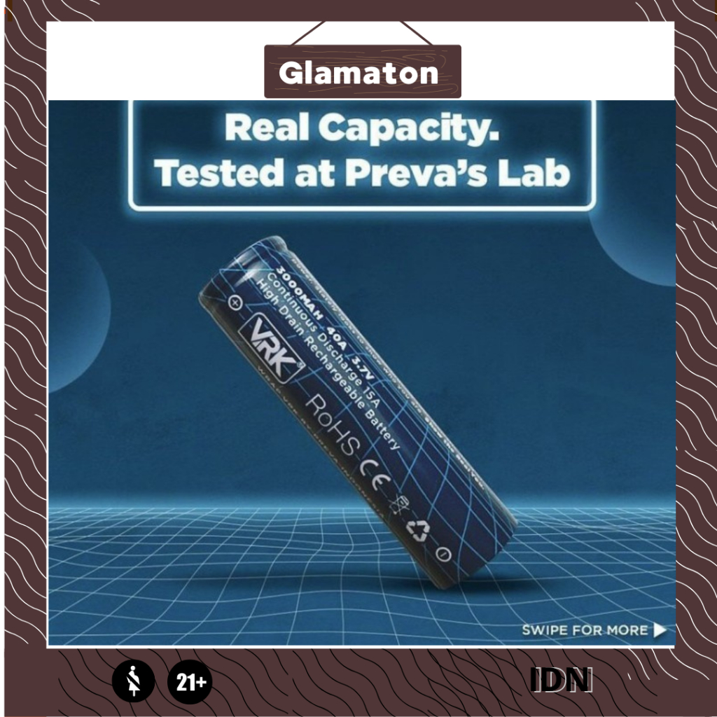 Jual BATTERY VRK 3000MAH 18650 BATERAI VAPE ORIGINAL VRK BATTERY ...