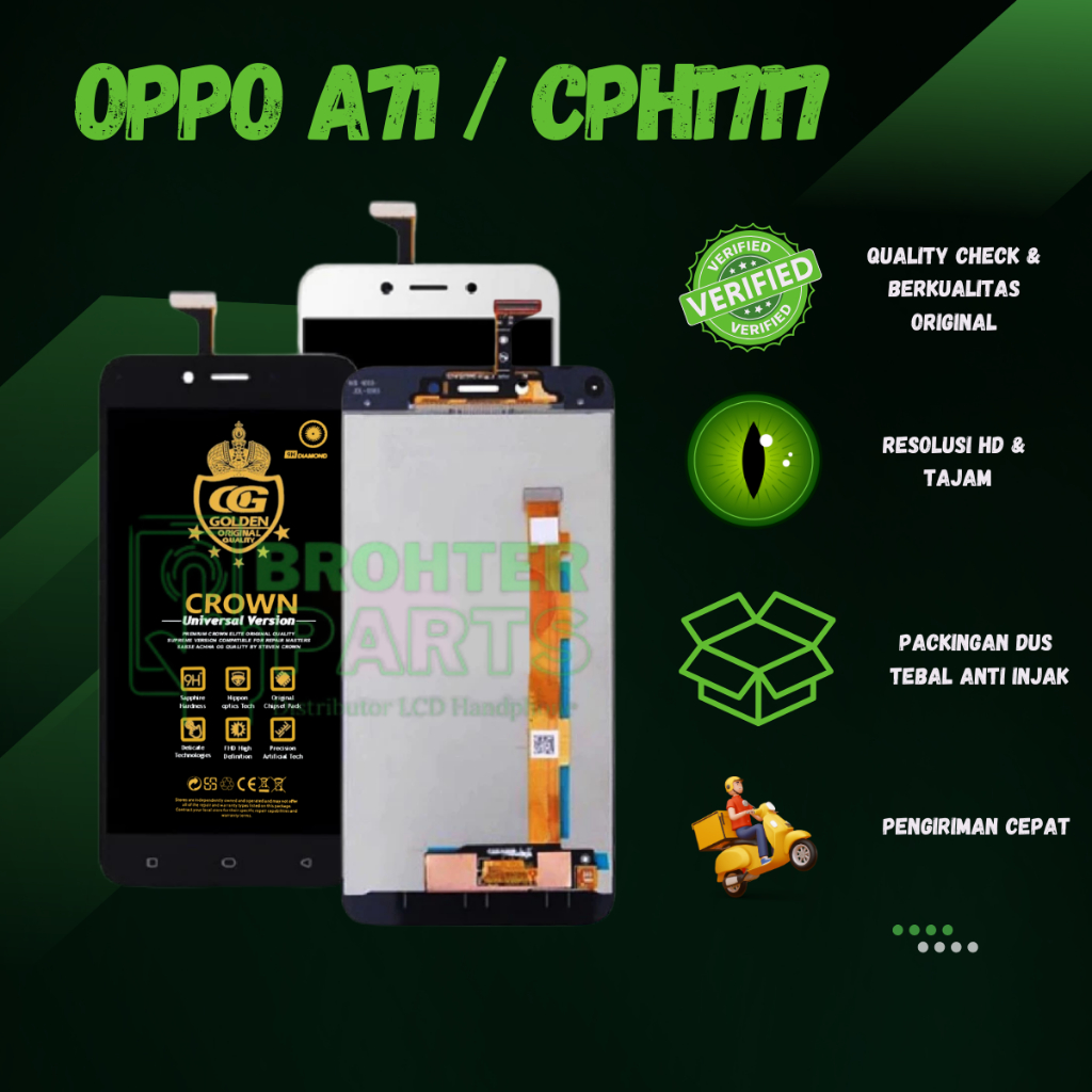 Jual LCD OPPO A71 / CPH1717 TOUCHSCREEN FULLSET COMPLETE ORIGINAL ...