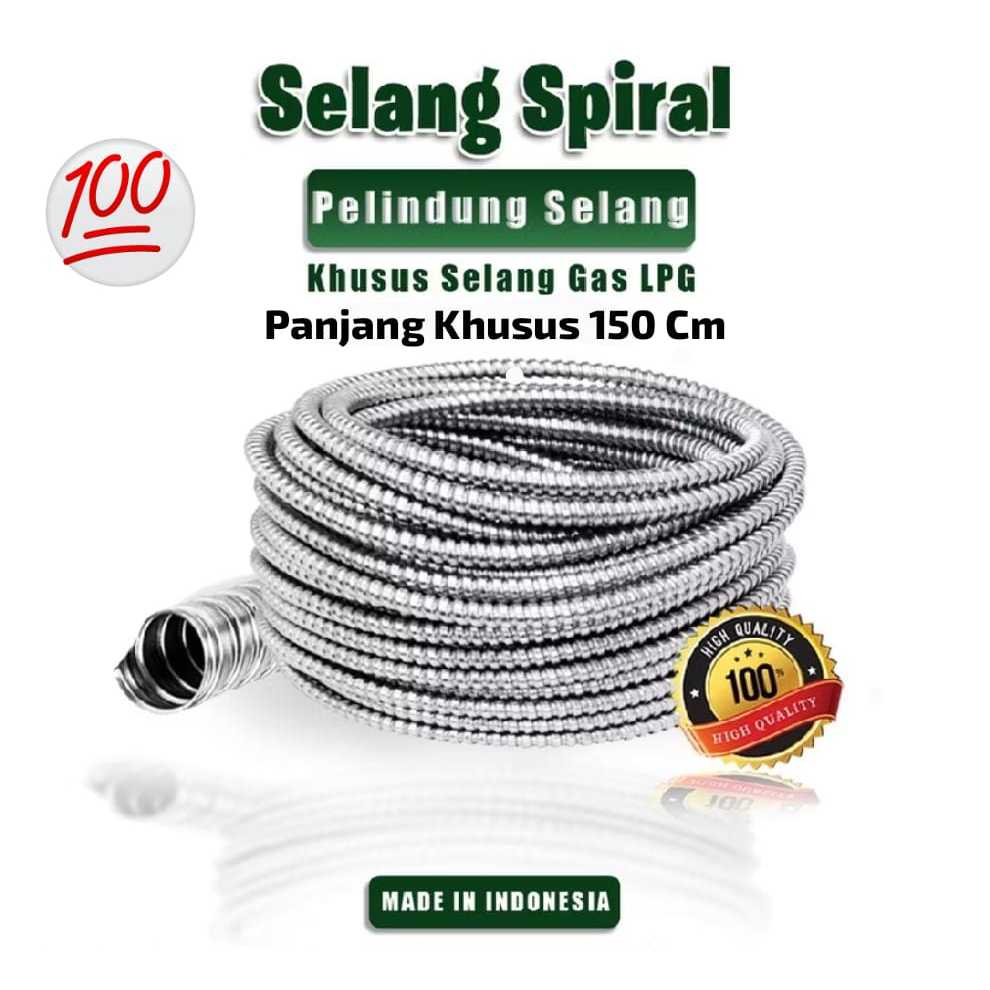 Jual SELANG SPIRAL FLEKSIBEL PELINDUNG SELANG GAS SATU METER SETENGAH ...
