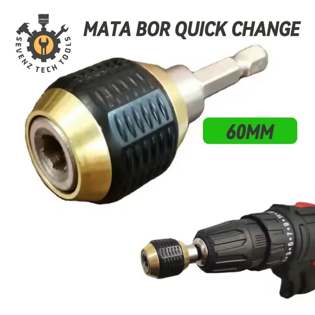Jual Mata Bor Quick Release Adaptor mata Bor quick change Chuck ...