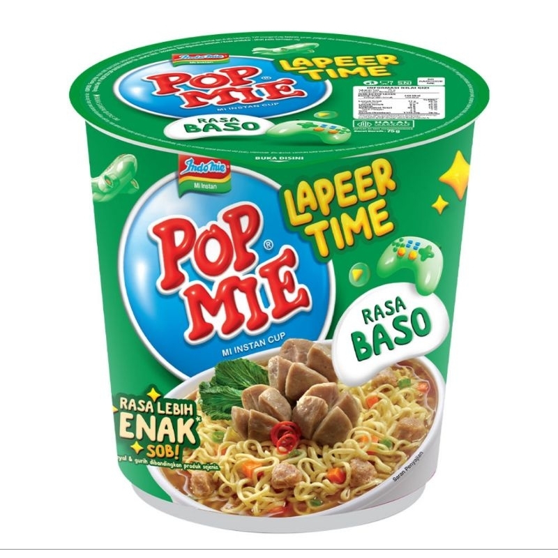 Jual Pop Mie Lapeer Time Mi Instan Cup Rasa Baso isi 75 gram | Shopee ...