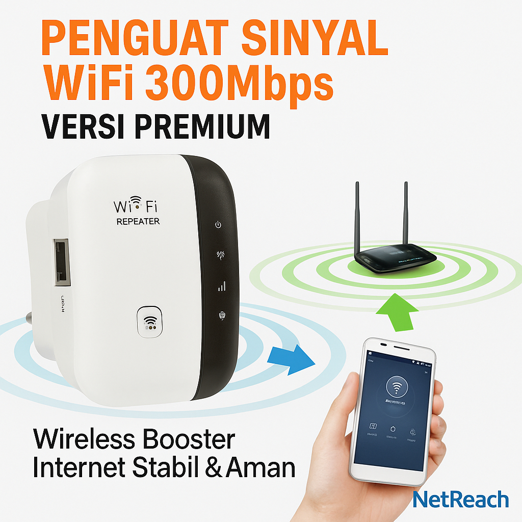 Jual Penguat Sinyal WiFi 300Mbps Versi Premium – Wireless Booster Internet Stabil & Aman by ...