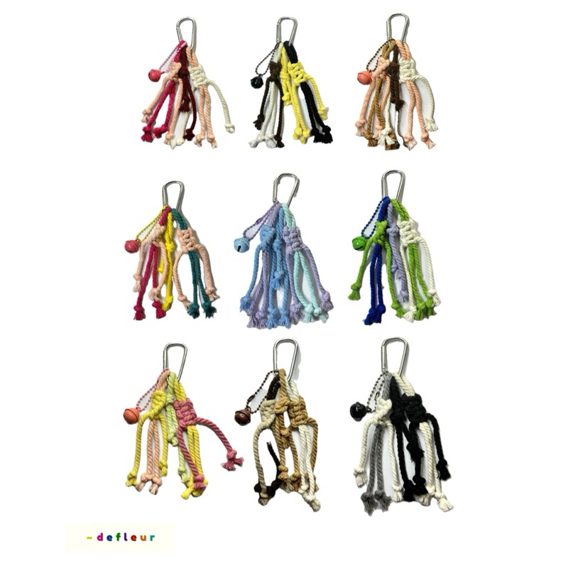 Jual BAG CHARM Laura Bell Carabiner Macrame Kerincing Keychain ...