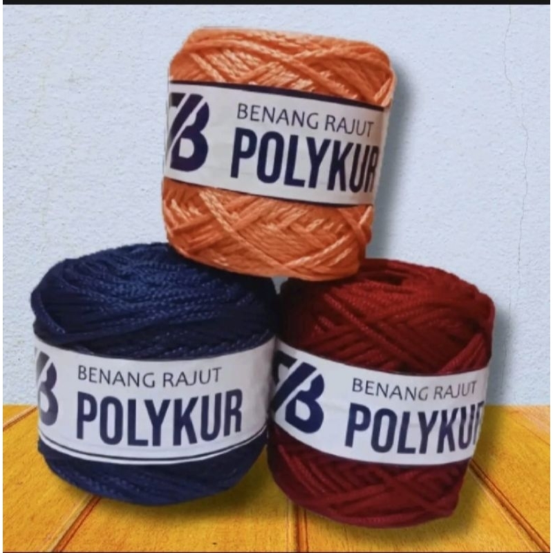 Jual BENANG RAJUT POLYKUR 2MM 100GRAM || POLYESTER ||HARGA TERMUAH ...