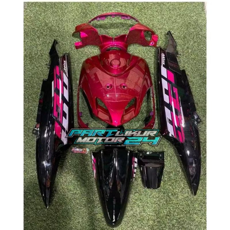 Jual Paket Body Fullset Halus YAMAHA Mio Sporty Merah maroon Hitam Plus ...