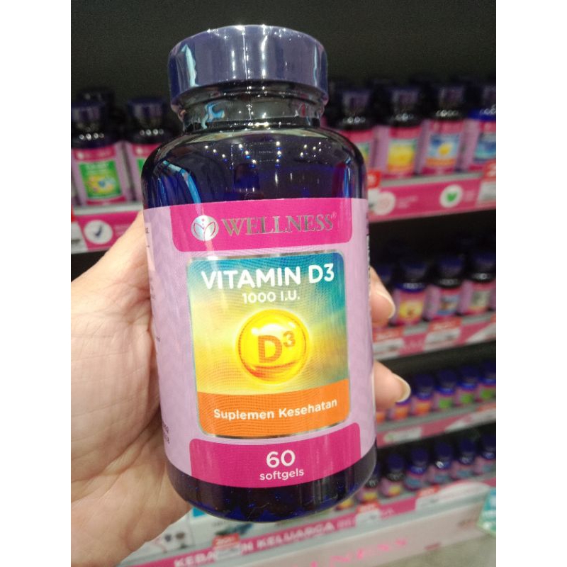 Jual Wellness Vitamin D3 1000iu 60 Softgels Wellnes D3 Wellness D3 2569