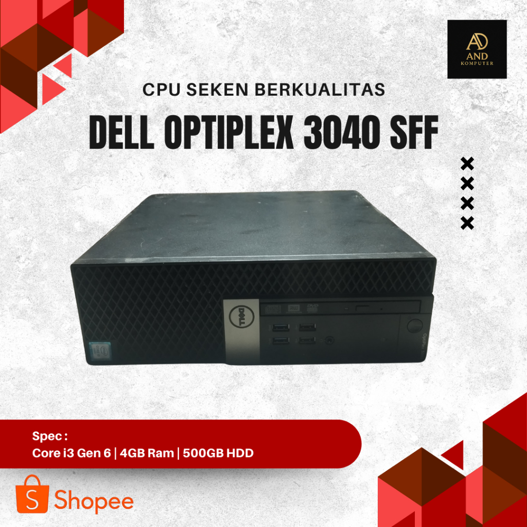 Jual CPU Dell Optiplex 3040 Core i3 Gen 6 | PC Desktop Murah & Siap ...