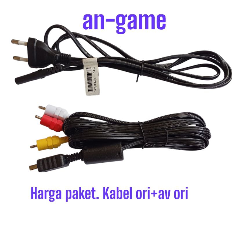 Jual PAKET SPESIAL KABEL AV ORI PS2+KABEL POWER PS2/3/4 ORI | Shopee ...