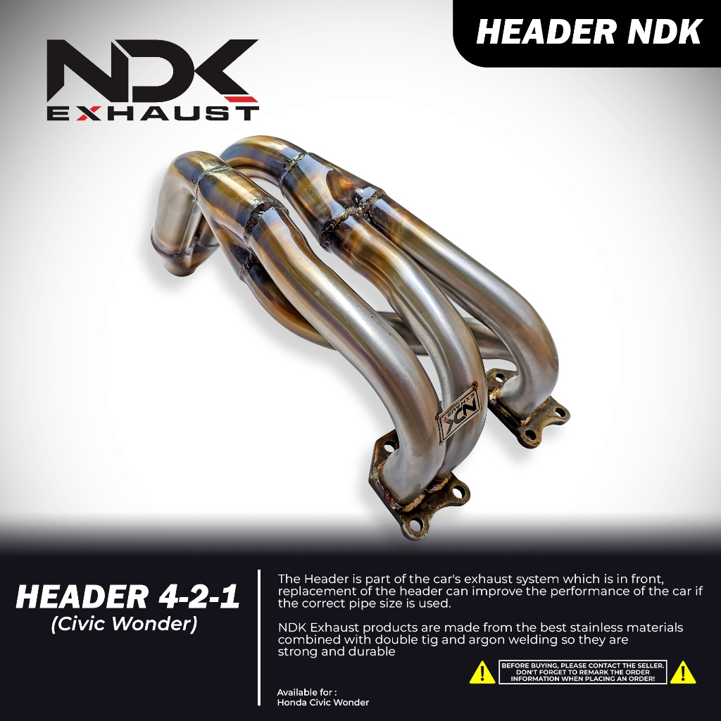 Jual NDK EXHAUST HEADER 421 CIVIC WONDER DAN STARLET KNALPOT MOBIL ...