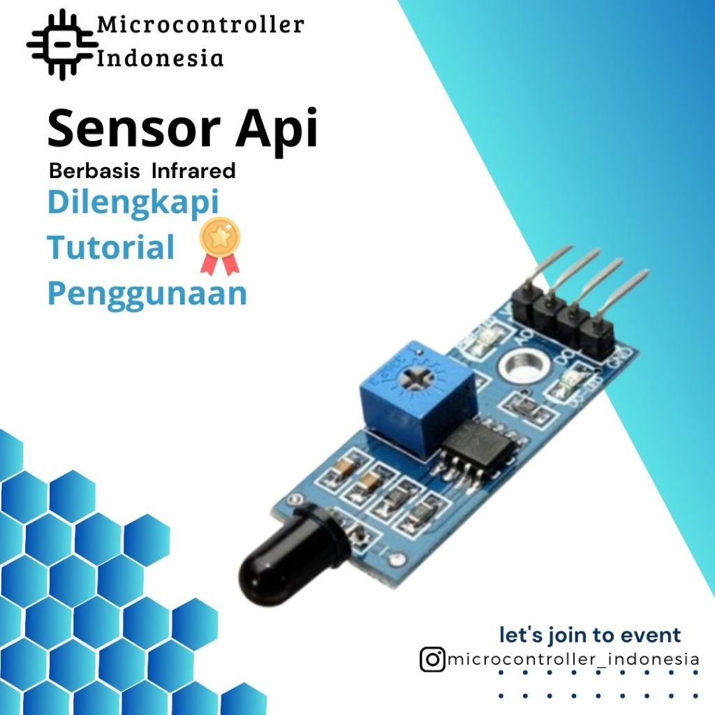 Jual Sensor Api Flame Module Ky 026 Arduino Digital Analog Io Arduino 4052
