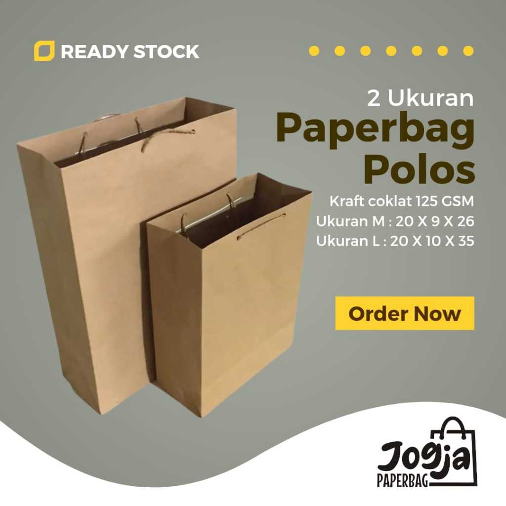 Jual MINIMAL 10 PCS/PAPERBAG POLOS COKLAT/Tas Kertas/Tas Kertas Polos ...