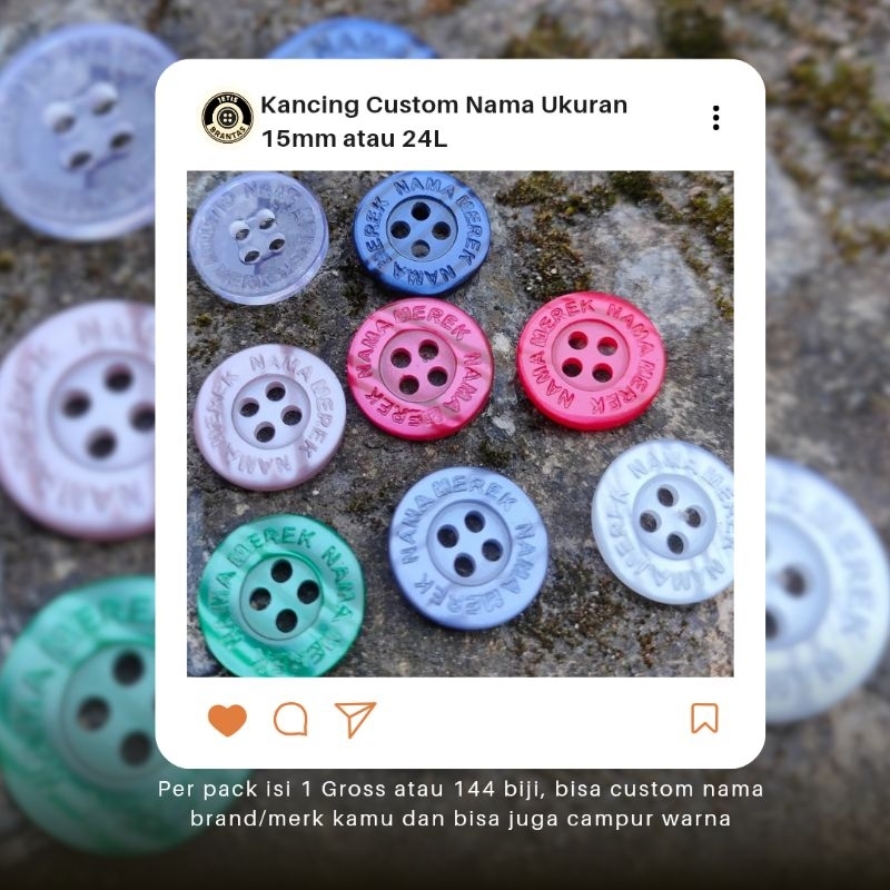 Jual Kancing Baju Seragam Dinas PDL PDH Custom Merk Merek Brand Nama ...