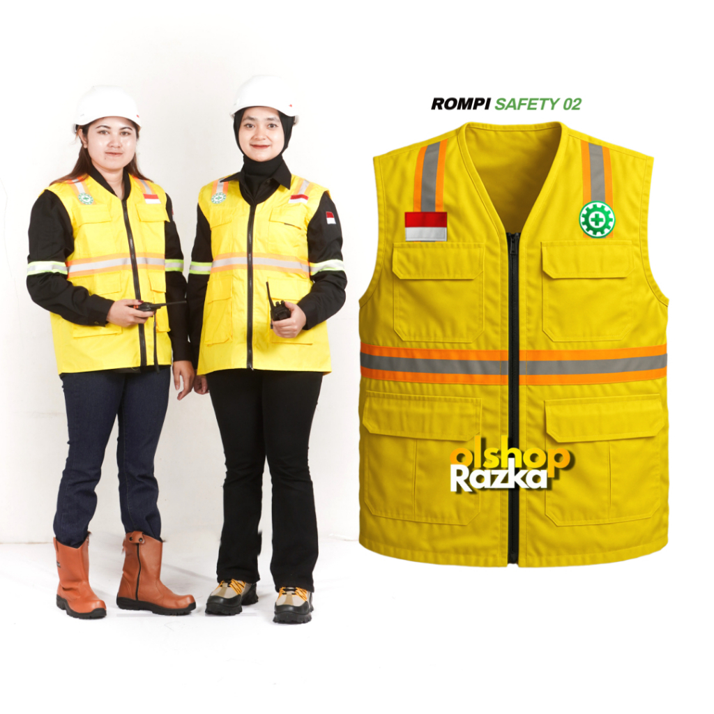 Jual rompi safety/rompi proyek/rompi k3/rompi safety first/rompi ...