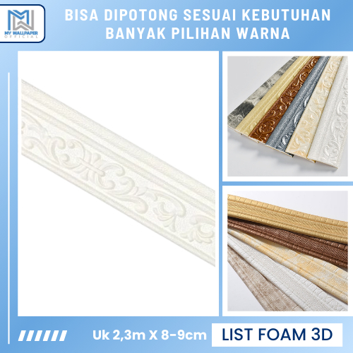 Jual List Foam Border Dinding List Wallpaper Dinding Foam Tebal Stiker ...
