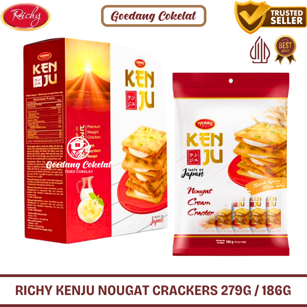 Jual Richy Kenju Ken Ju Premium Nougat Crackers Krekers Sandwich Isi ...