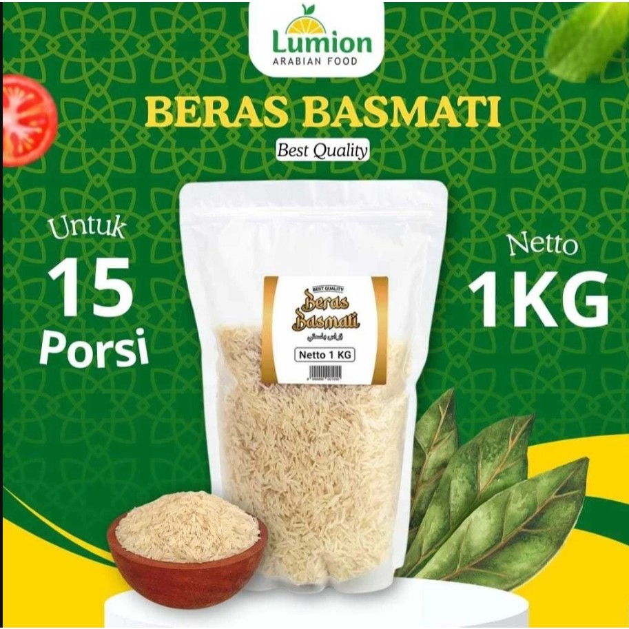 Jual Beras Basmati 1kg Repack premium kebuli briyani mandhi kabsah 1 kg ...