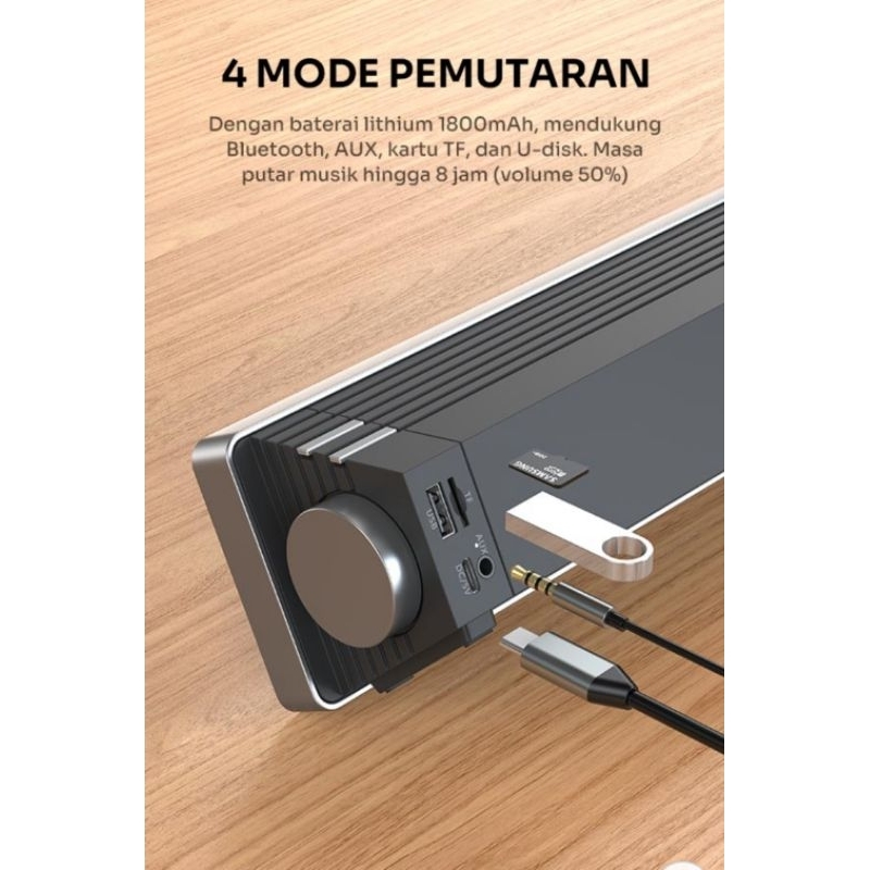 Jual NEW RB-680 SOUND Speaker Bluetooth Robot RB680 Sounbar Bluetooth ...