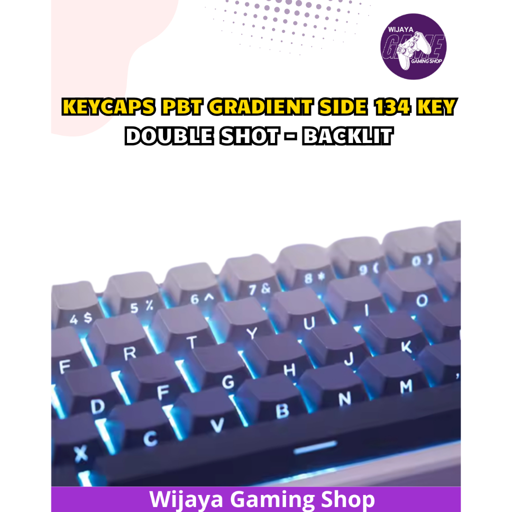 Jual Keycaps Gradient Side 134 Key PBT Keycaps OEM/Cherry Profile For ...
