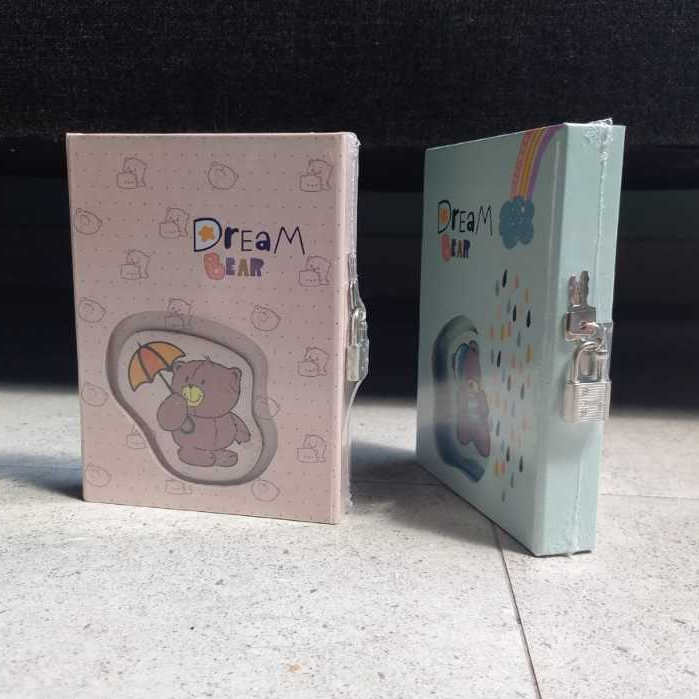 Jual Buku Diary Dalam Box + gembok - Motif lucu Note Book Notebook Buku ...
