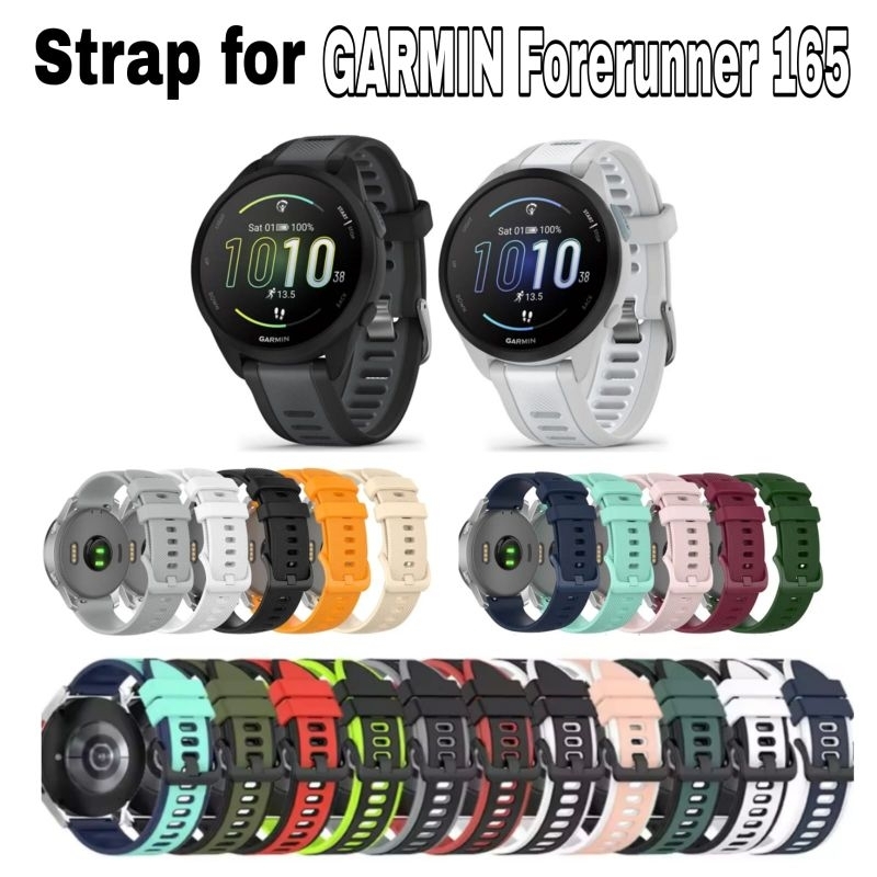 Jual STRAP GARMIN FORERUNNER 165 20mm silicone rubber premium tali ...