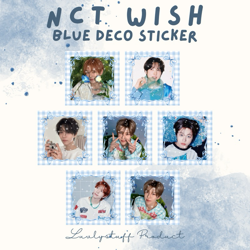 Jual [Luvlystuff] NCT WISH BLUE DECO STICKER GLOSSY PINTEREST AESTHETIC ...